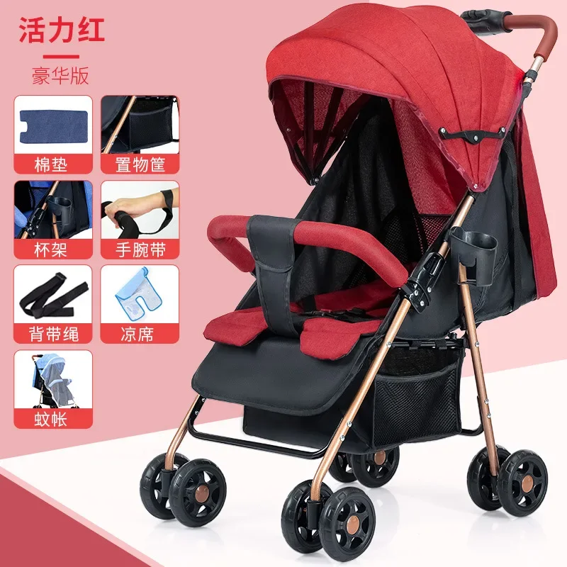 Baby-Stroller-Can-Sit-Lie-Down-Fold-Lightweight-Children-s-Stroller ...