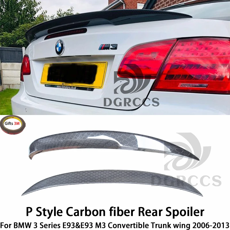 For-BMW-3-Series-E93-E93-M3-Convertible-P-Style-Carbon-fiber-Rear ...