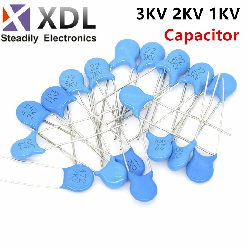 20pcs High Voltage Ceramic Capacitor 3kv 2kv 1kv 5pf 10pf 20pf 22pf ...