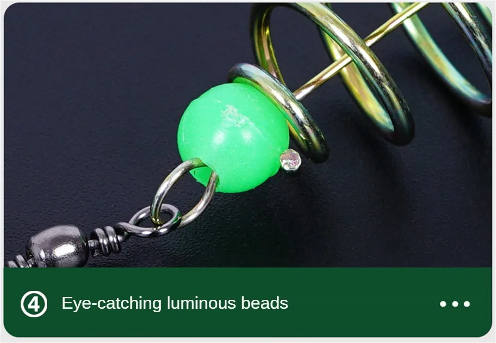 12 Size Fishing Net Trap Mesh Luminous Bead Netting Sea Fish Net Tackle ...