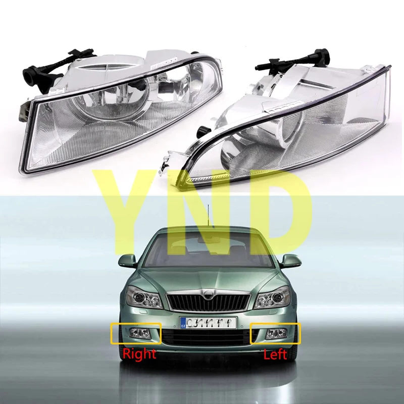 2pcs/pair Front Halogen Fog Light Fog Lamp Without Bulbs For Skoda ...