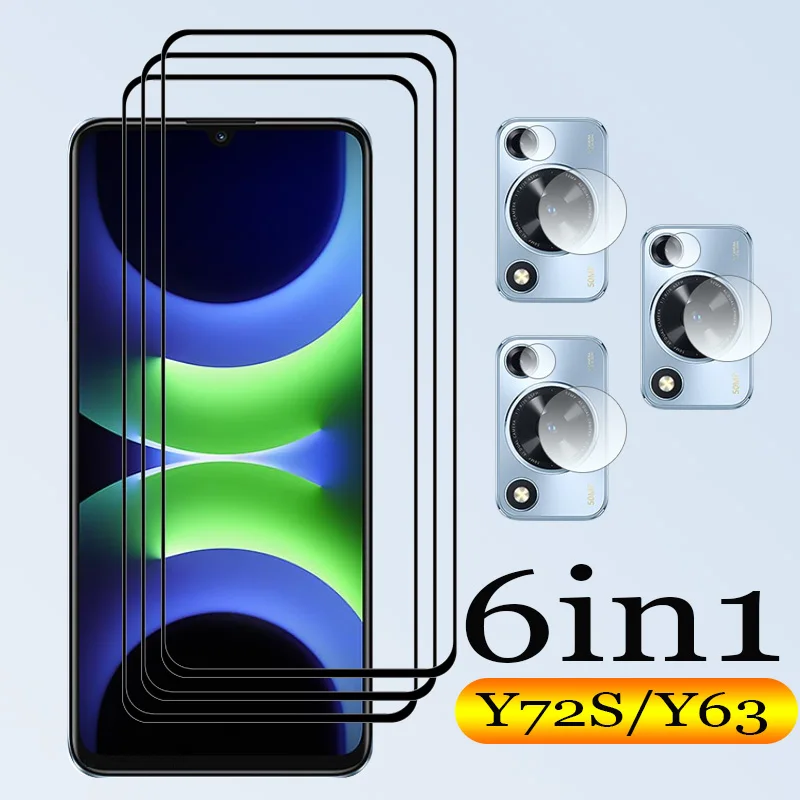 Upgrade Full Cover For Huawei Nova Y72S Nova Y63 Tempered Glass 9H 6.75 ...