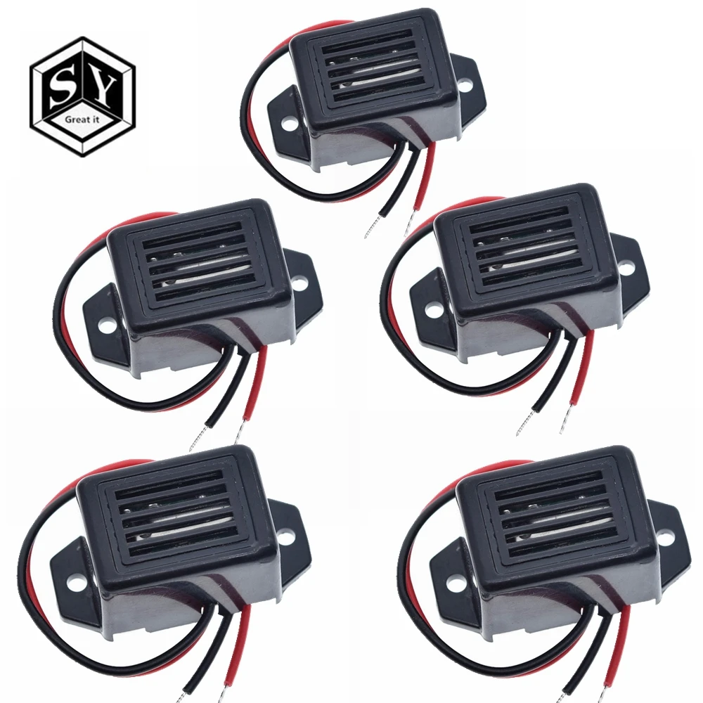 5PCS Alarm Buzzer DC 12V 85dB Mini Electronic Alarm Buzzers Constant ...