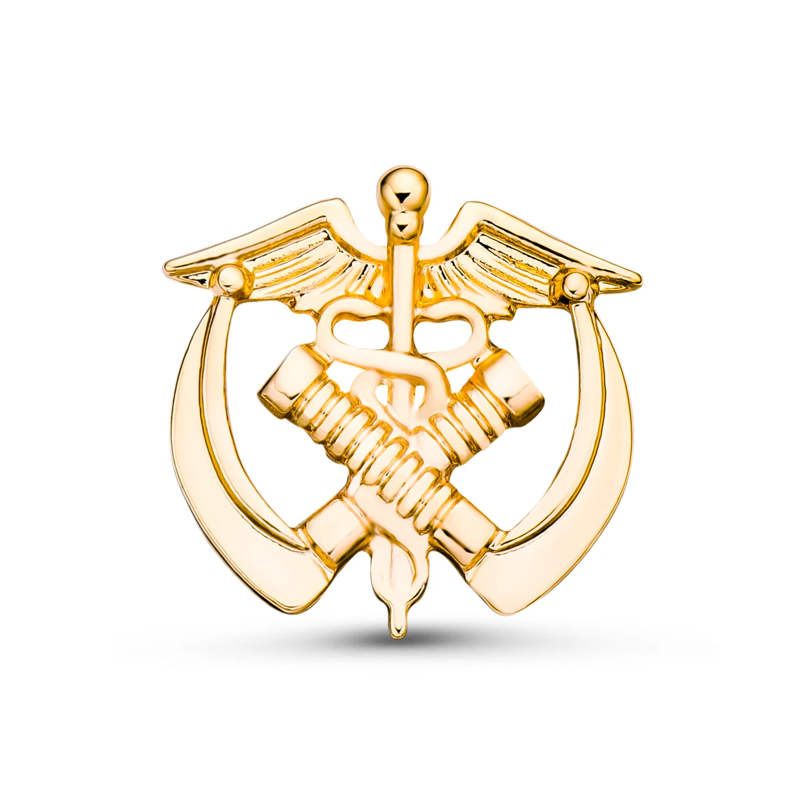 Navy Caduceus Silver