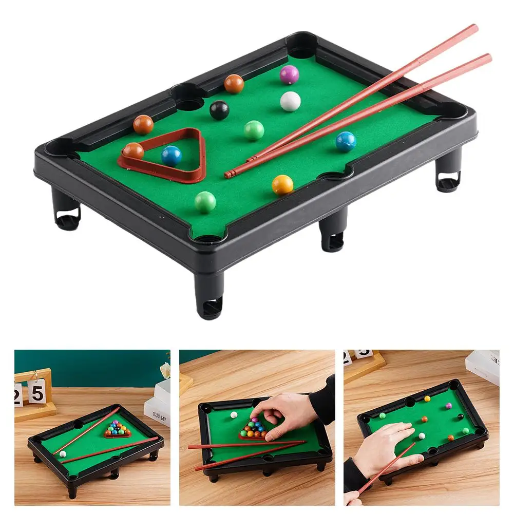 Kids-Mini-Pool-Table-Tabletop-Desktop-Billiards-Snooker-Game-With-2 ...
