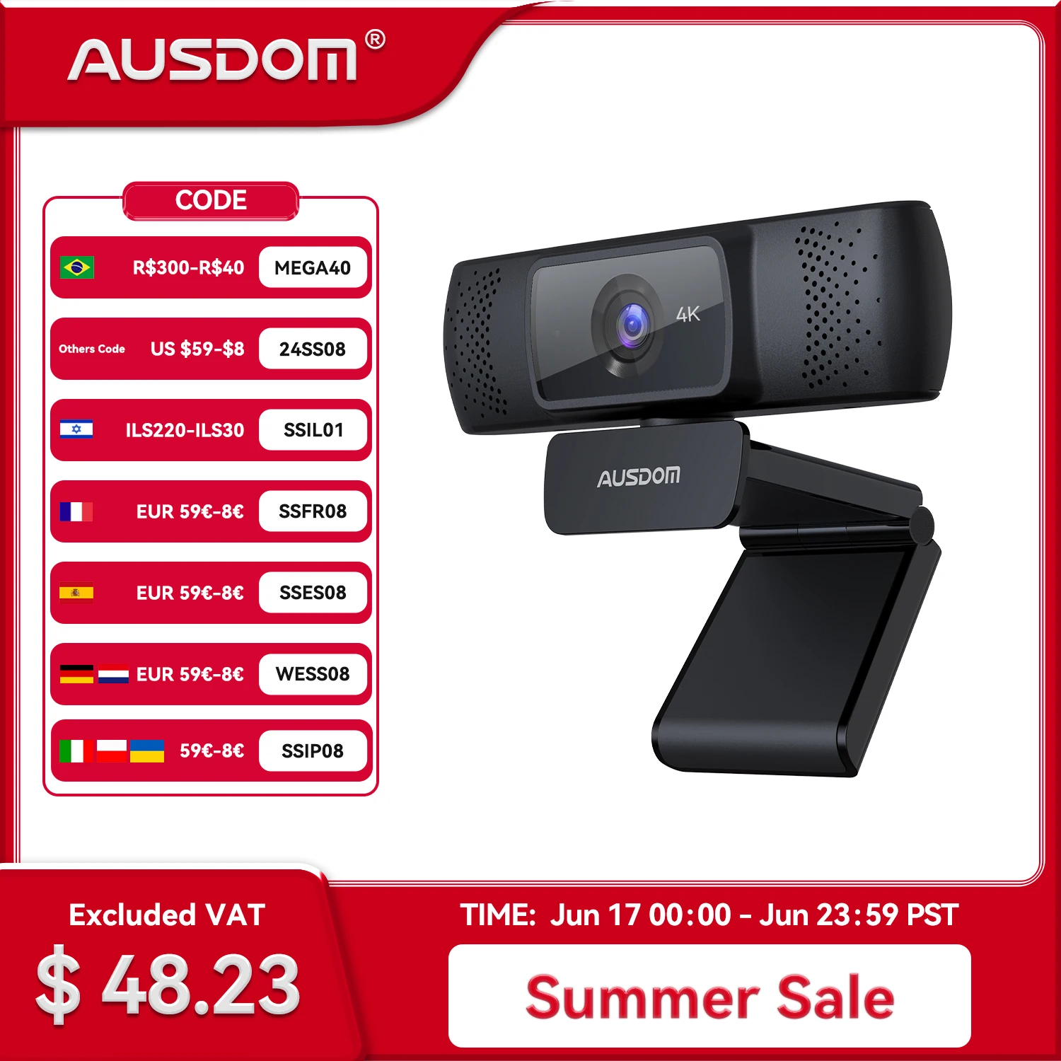 AUSDOM-4K-UHD-AF640-Autofocus-Webcam-With-Privacy-Cover-90-Business-Web ...