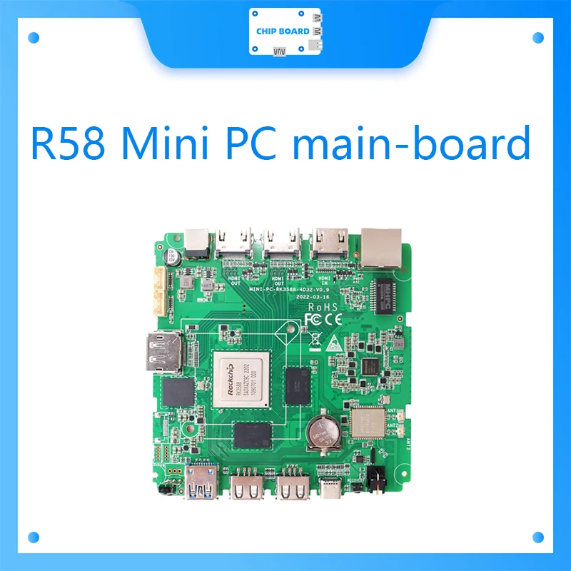 Mekotronics R58 Mini PCBA Board Real 8K Rk3588 Mini PC, dispositivo de ...