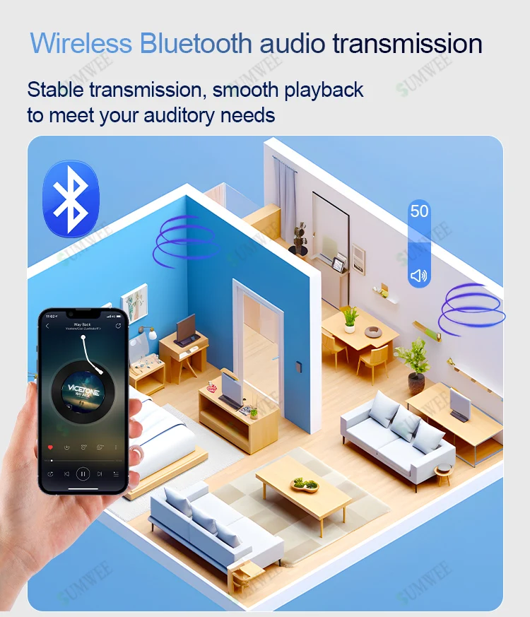 8 Inch Android 11 4 zone audio 8x30W TUYA smart home control sound ...