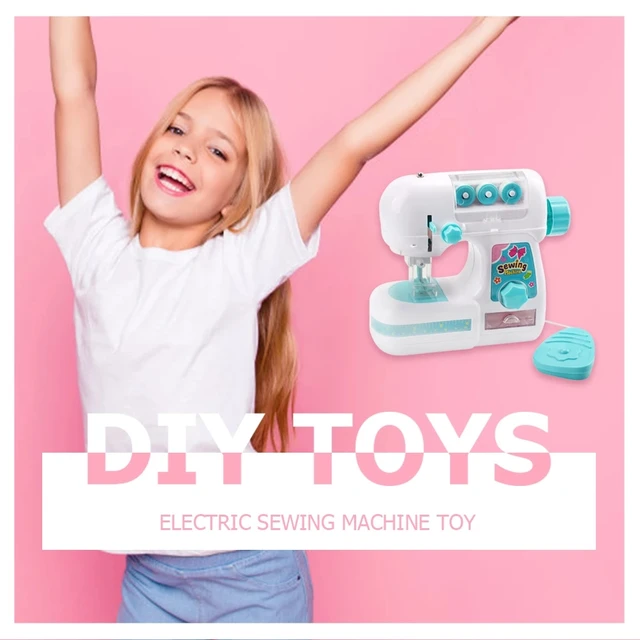 Electric Mini Sewing Machine Kids Toy Mini Furniture Toy Educational ...