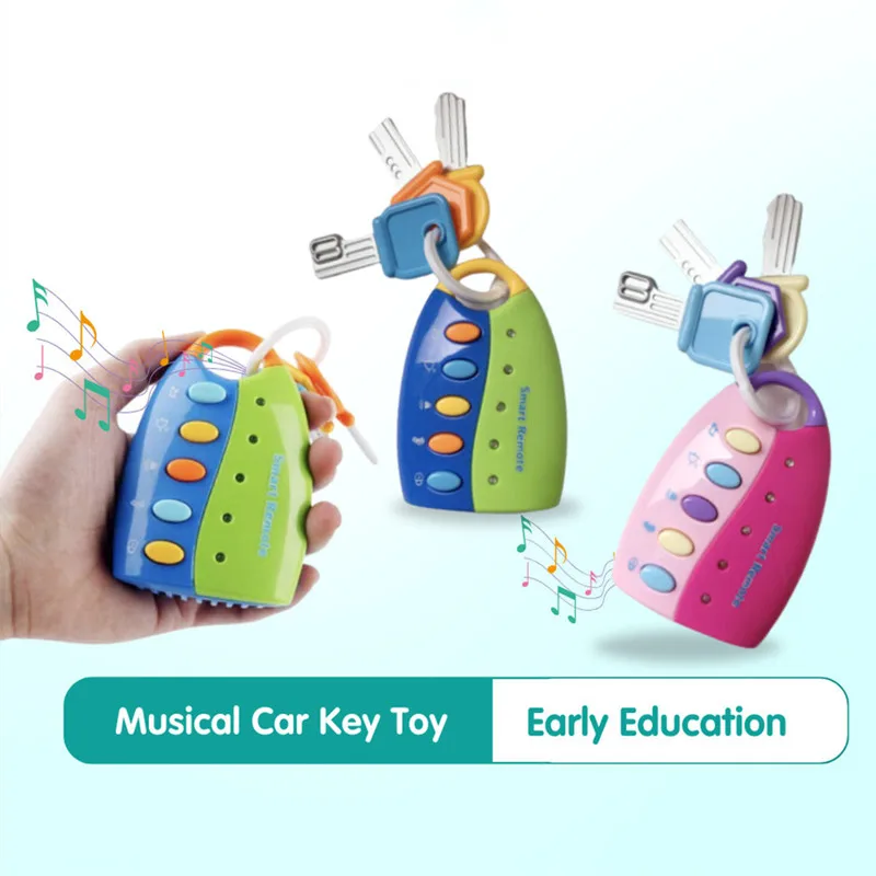 Musical-Car-Key-Toy-Baby-Anti-Theft-Lock-Car-Smart-Remote-Toys-with ...