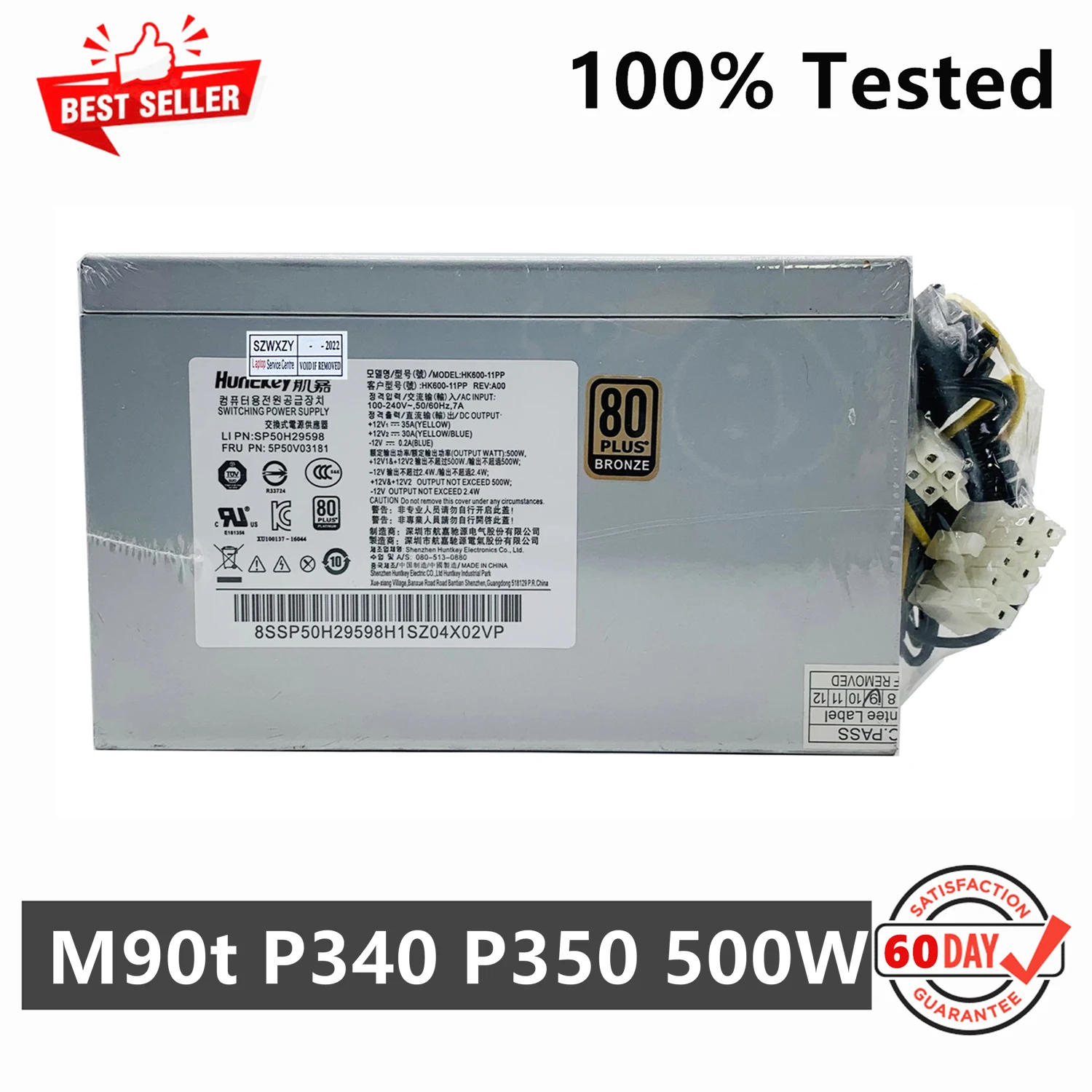 For-Lenovo-ThinkStation-M90t-P340-P350-P348-500W-Power-Supply ...