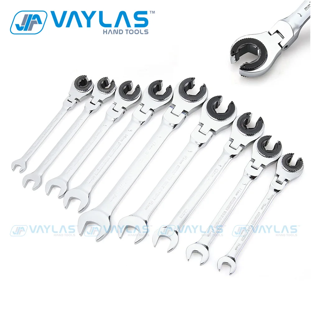 Llave-de-trinquete-de-tuerca-acampanada-con-cabezal-flexible-abierto ...