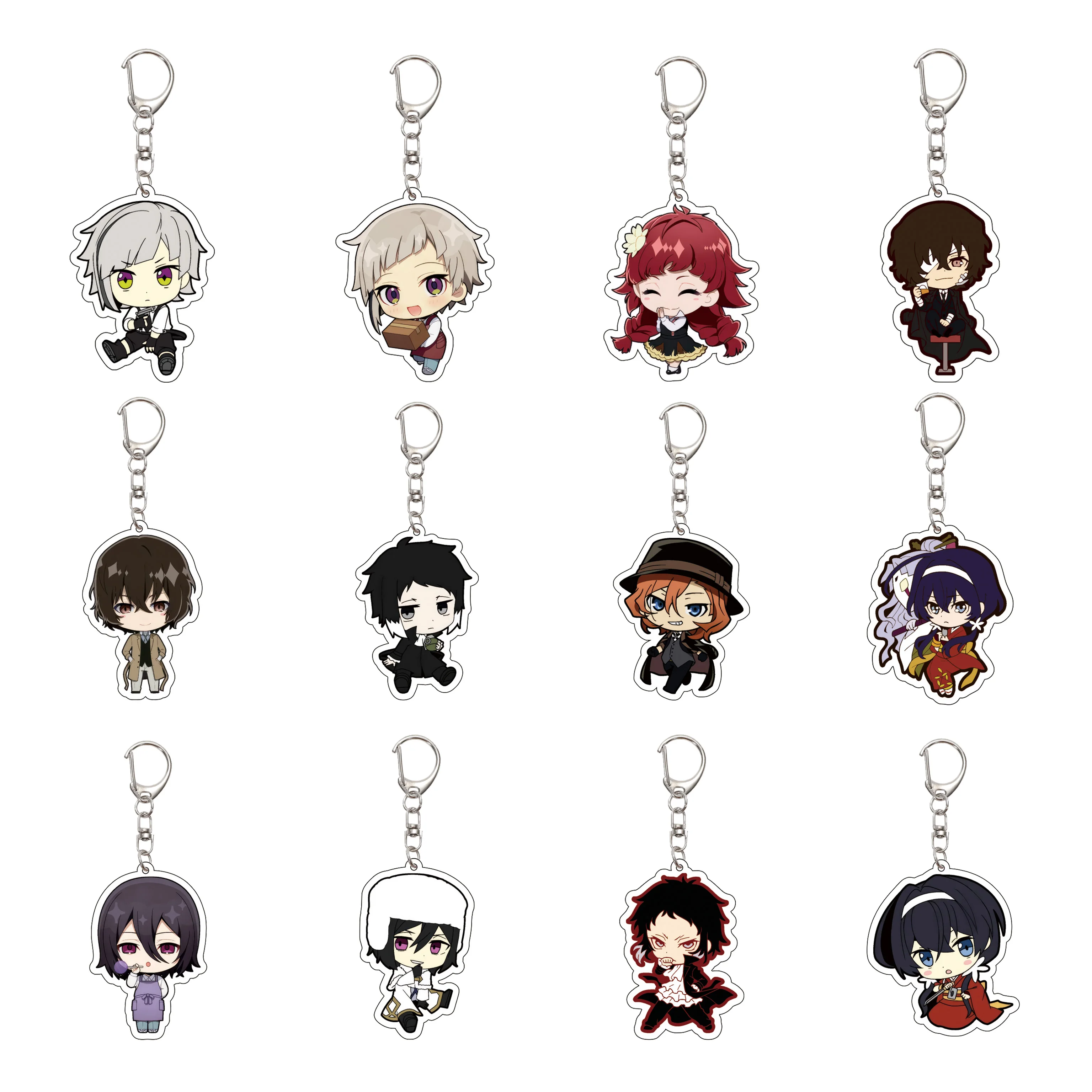 55MM Anime Bungo Stray Dogs Keychain Nakajima Atsushi dazai osamu ...