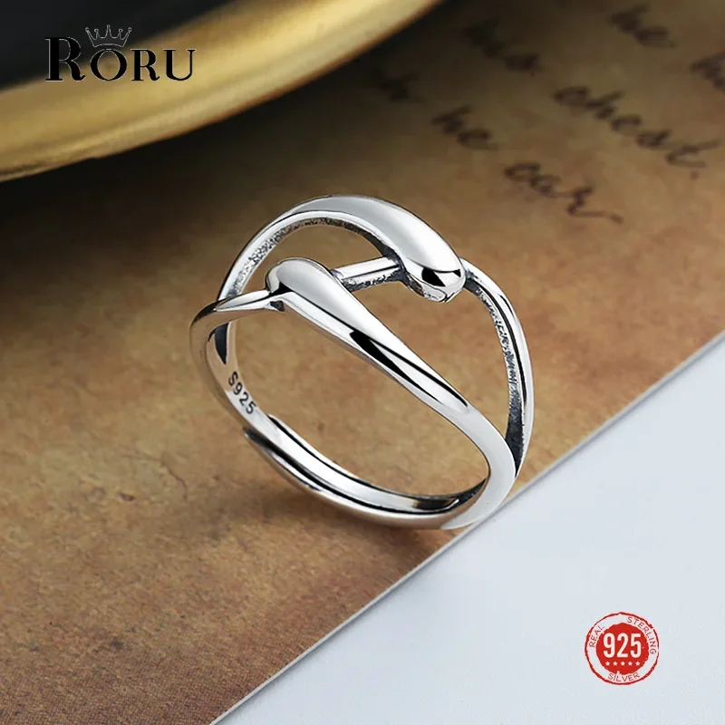 RORU-S925-Sterling-Silver-Ring-Jewelry-Street-Hot-Retro-Personality-Trend-English-Letter-Rings ...