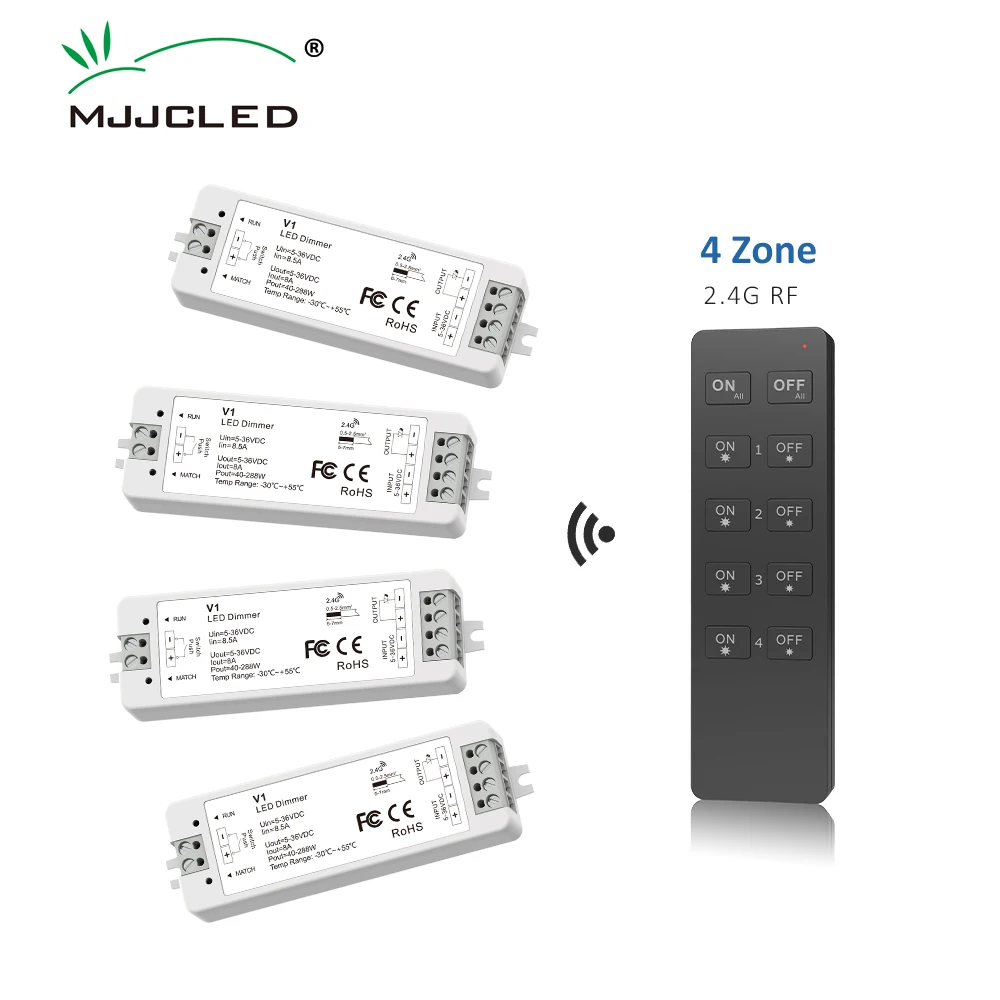 V1-LED-Dimmer-12V-24V-36V-RU4-4Zone-Wireless-Wifi-2-4G-RF-Remote ...