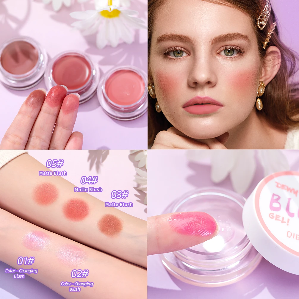 QIBEST-2023-New-Color-Changing-Blush-Cream-Makeup-Blush-Palette-Cheek ...
