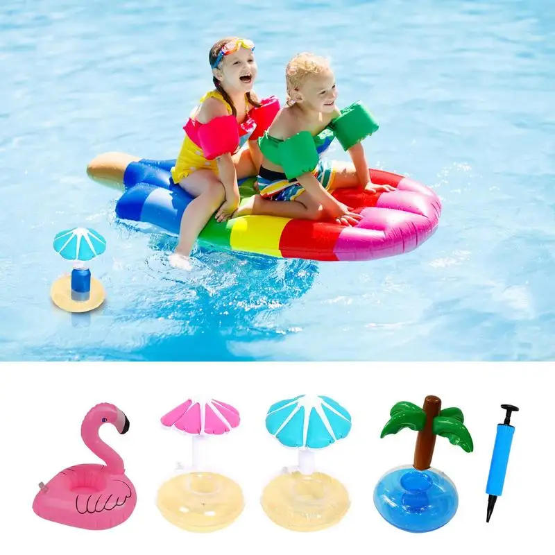 Cute-Pool-floating-cup-holder-Thick-Inflatable-Drink-Holder-Floaties ...