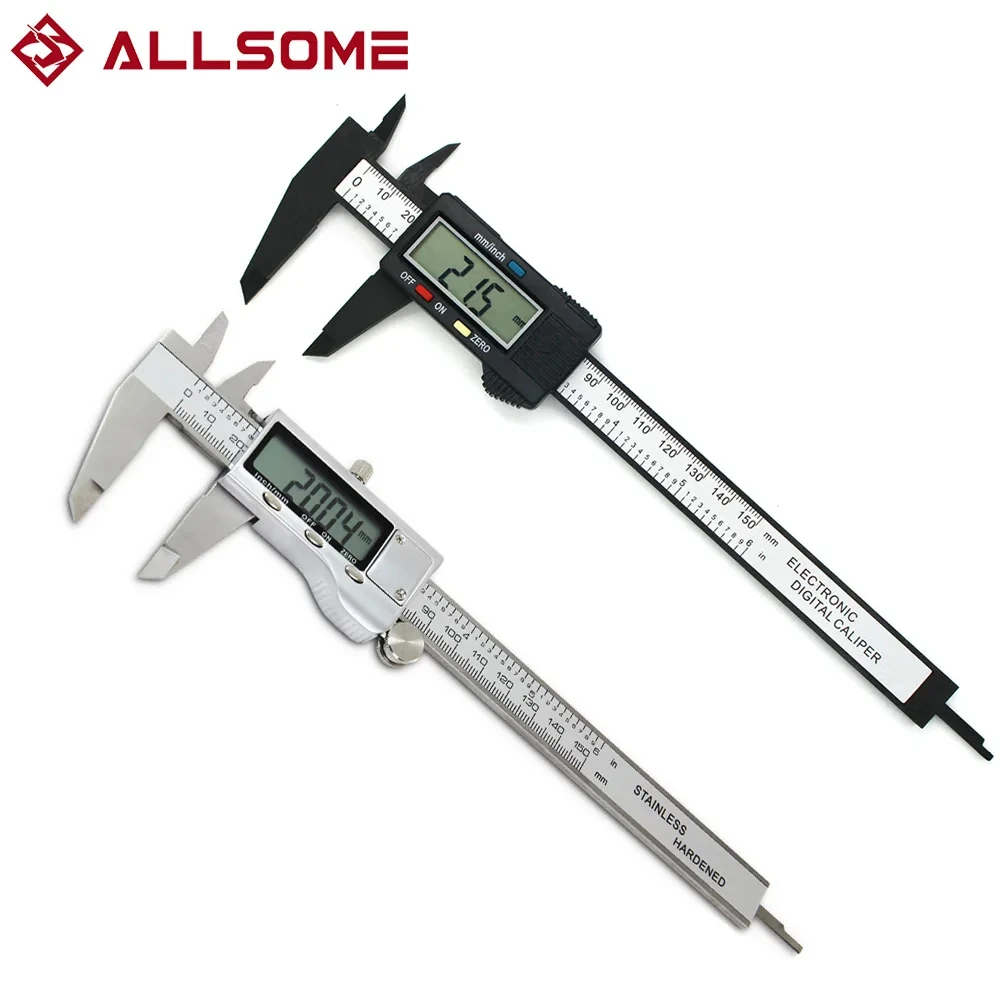 Digital Caliper Tool Stainless Steel Vernier Caliper Digital Micrometer ...