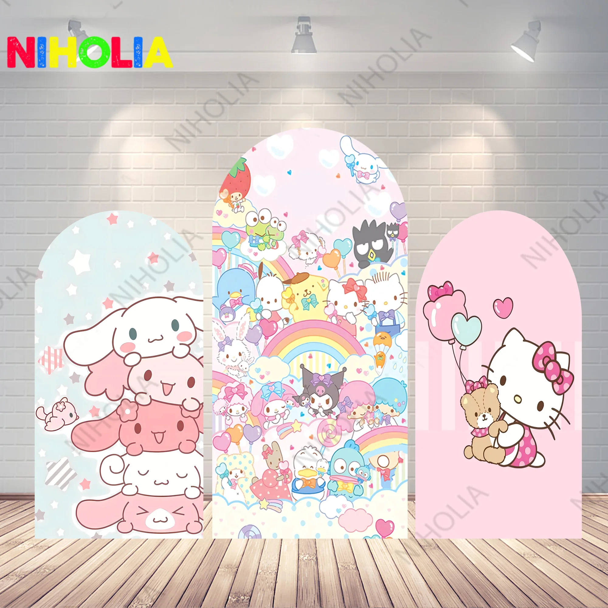 Hello-Kitty-Photo-Backdrop-Cinnamoroll-Arch-Cover-Kids-Birthday-Party ...
