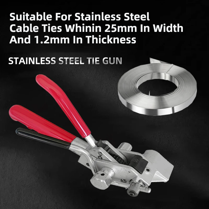 Cable Tie Gun Stainless Steel Zip Plier Hand Bundle Tool for Crop Width ...