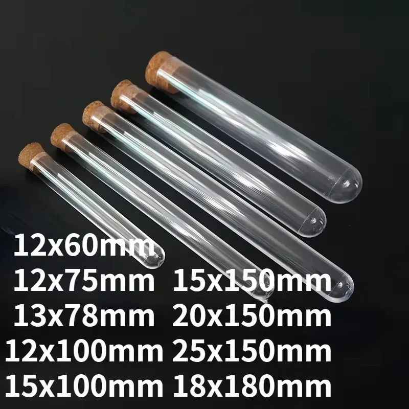Test Tubes Length 60mm To 180mm Transparent Laboratory Clear Plastic ...