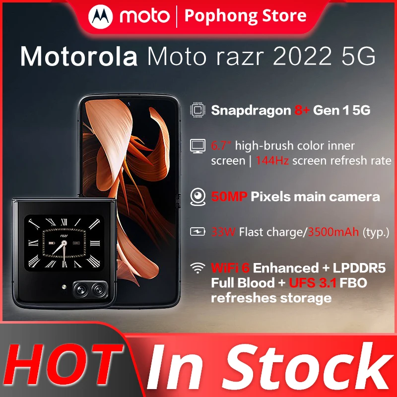 Motorola 5g Foldable Razr | Motorola Moto Razr 2022 | Motorola Folded ...