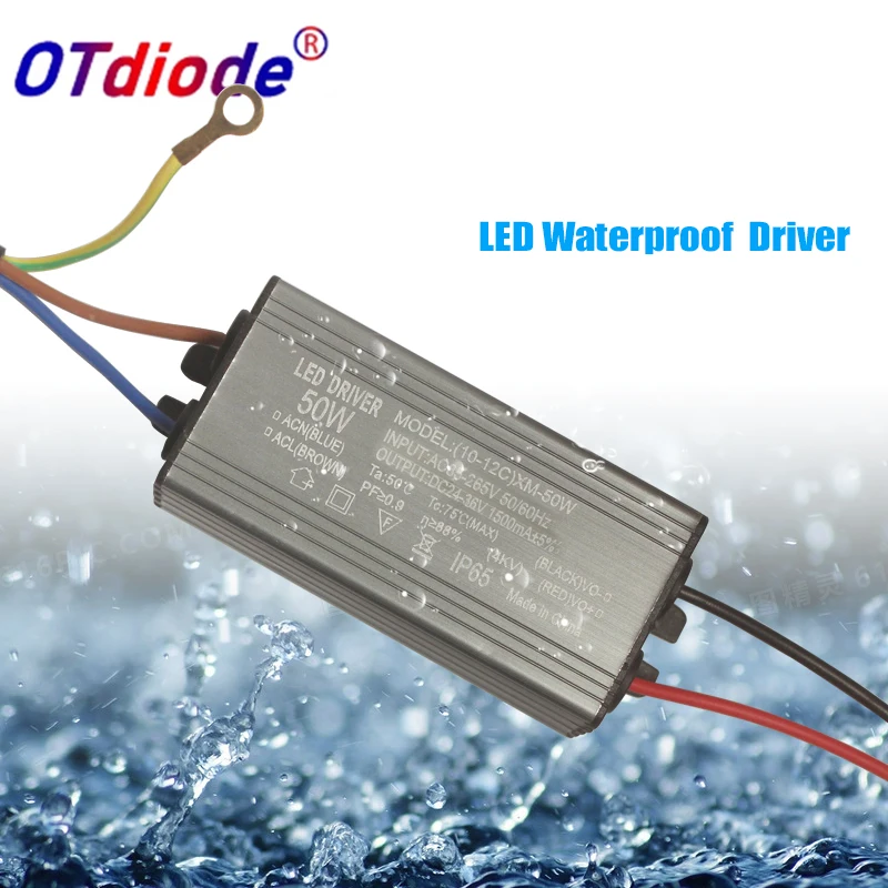 LED-Driver-50W-1500mA-Waterproof-Adapter-Transformer-AC85V-265V-to-DC24 ...