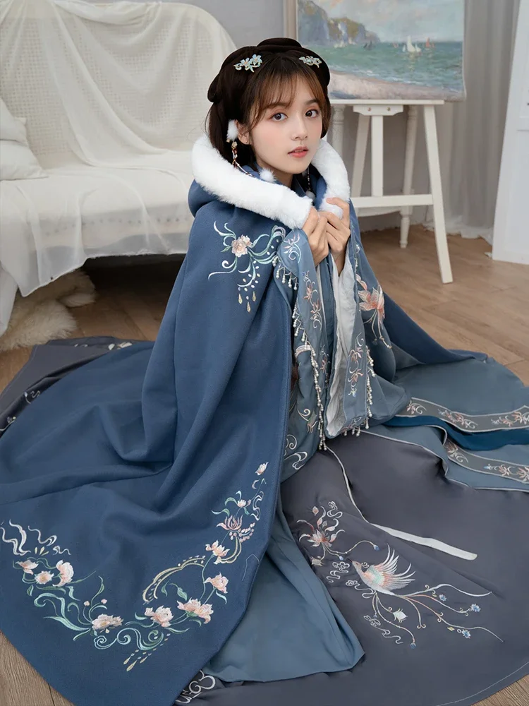 Capa-Hanfu-para-mujer-abrigo-c-lido-de-invierno-abrigo-grueso-chino-con ...