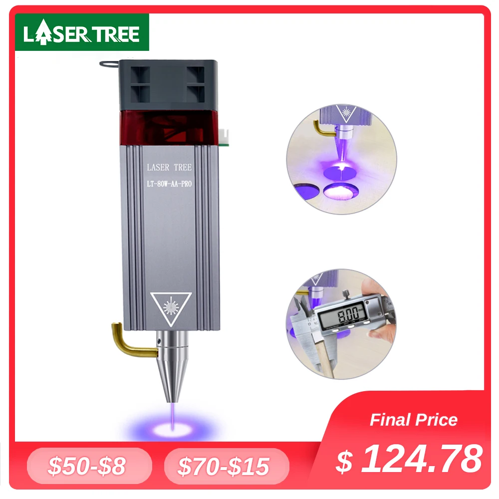 LASER TREE 80W Laser Module Air Assist 20W 40W Laser Head for Laser ...