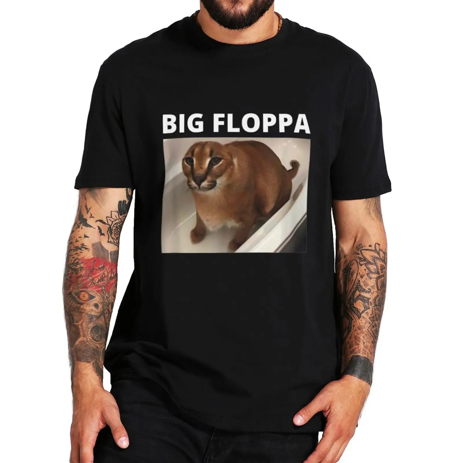 Big Floppa My Beloved Cat Big Ears T Shirt Funny Meme Classic Unisex T ...