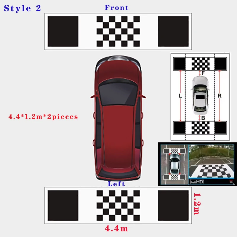 car 3D Calibration Cloth Special For 360 Degree Surround Bird View ...