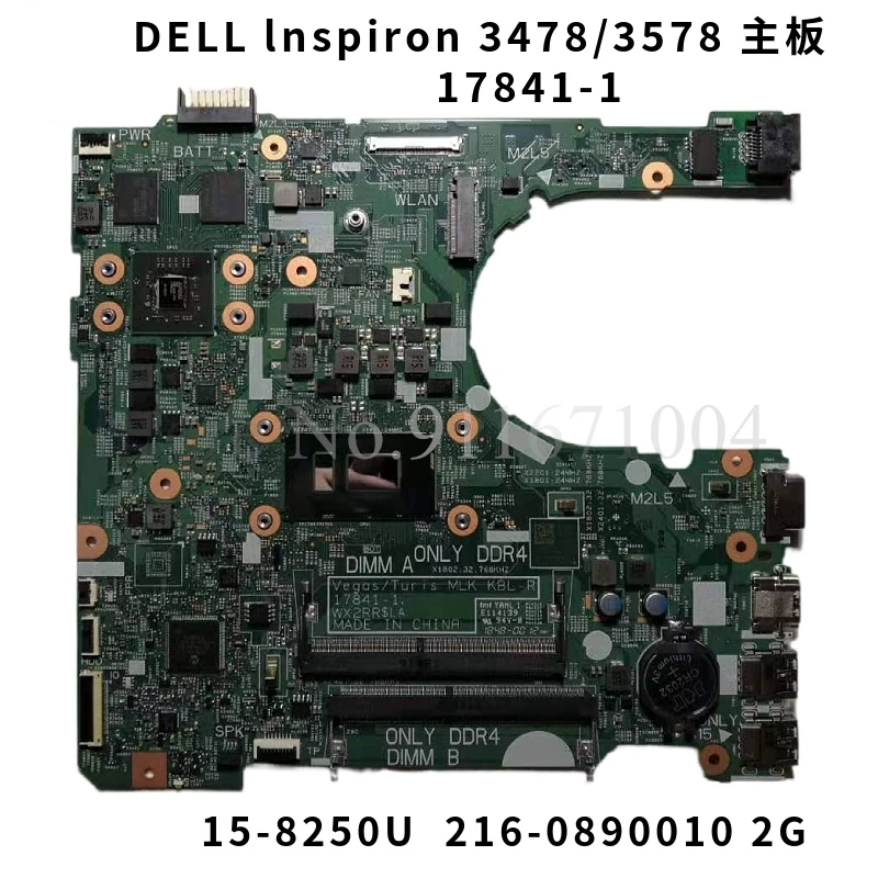 For Dell Inspiron 15 3576 3476 Laptop Motherboard WX2RR 17841-1 W/ i5 ...