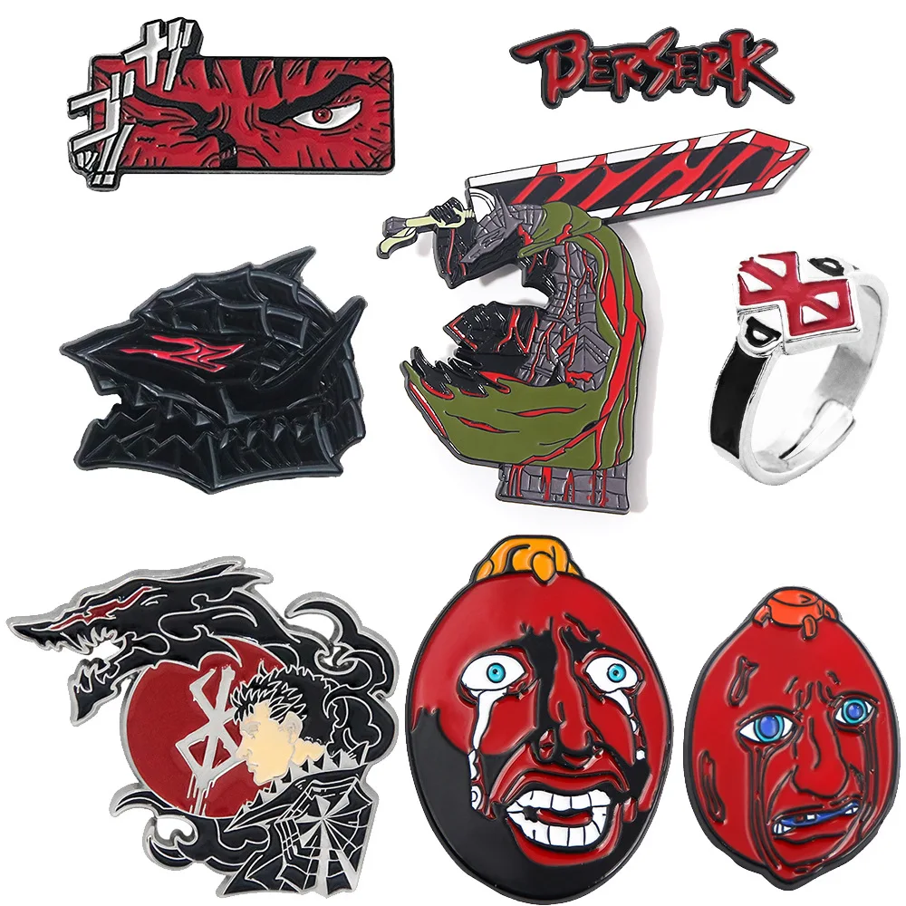 Anime-Guts-Esmalte-Pins-para-Homens-e-Mulheres-Berserk-Marca-de-Sacrif ...