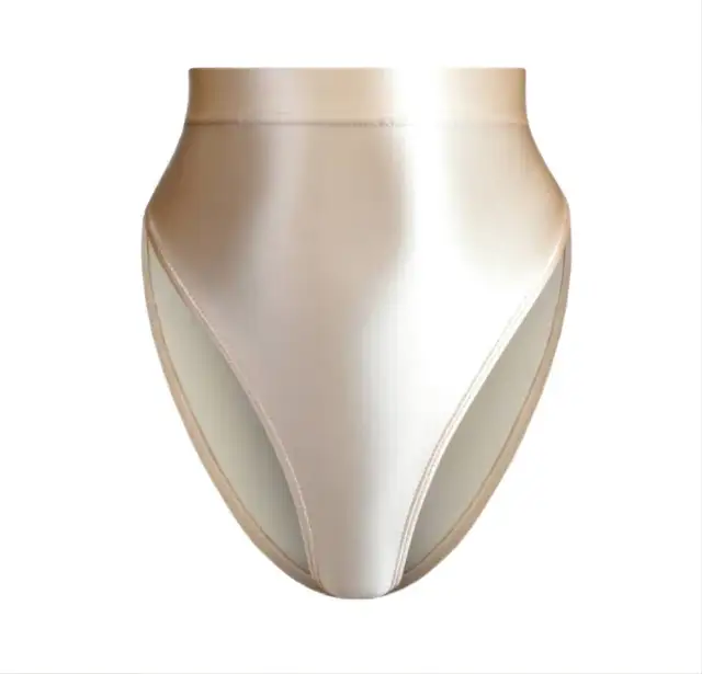 MJINM Women High Waist Leggings Short Pants Buttocks Sexy Shiny Glossy ...