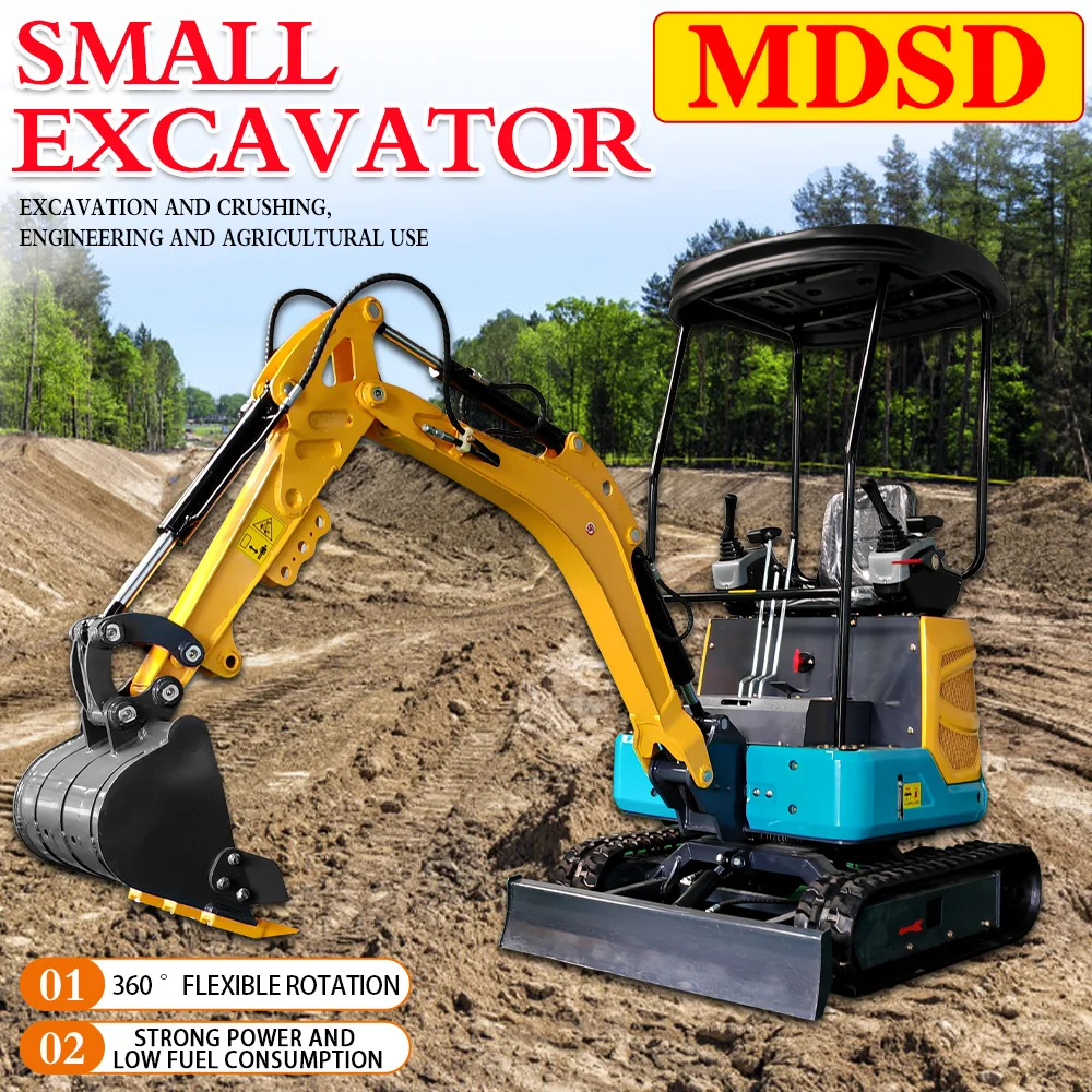 Energy-Saving Diesel Mini Excavator 1.8T Micro Digger Small Excavator ...