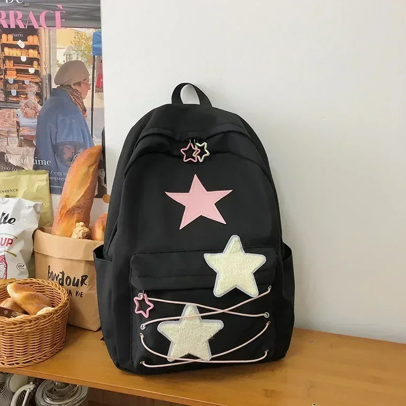 Mochilas-coreanas-con-estrellas-para-mujer-mochilas-escolares-est-ticas ...