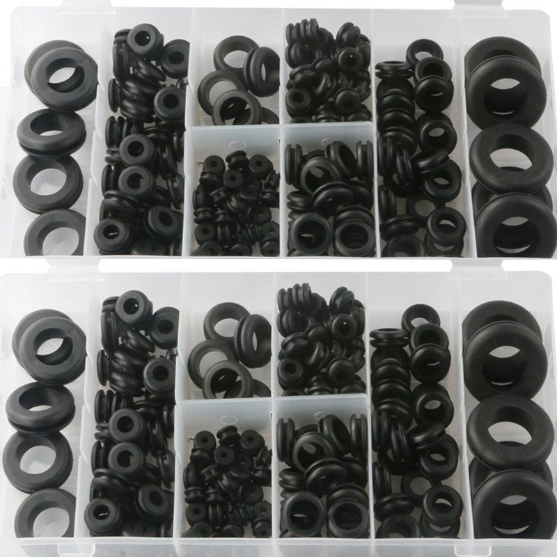 180Pcs-Rubber-Grommets-Firewall-Hole-Plug-Retaining-Ring-Set-Car ...