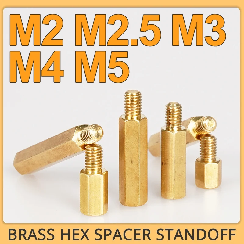 M2-M2-5-M3-M4-M5-Hex-Brass-Standoff-Spacer-Hexagon-Stand-off-Copper ...