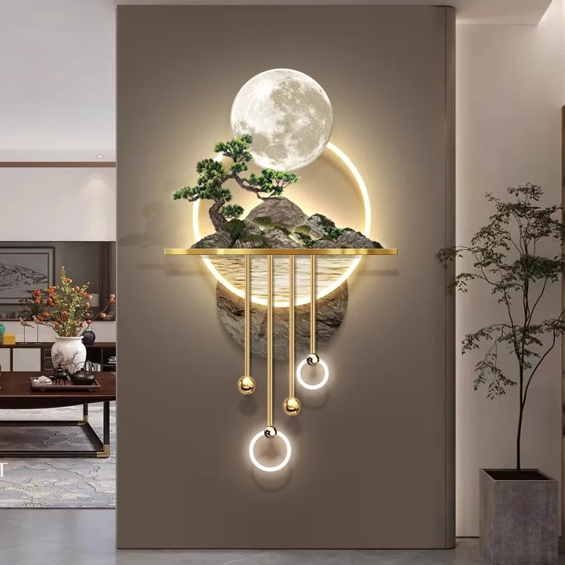 3D Three Dimensional Entrance Wall Lamp Home Decoration Living Room Background Wall Light LED Landscape Painting Wall Lights AliExpress