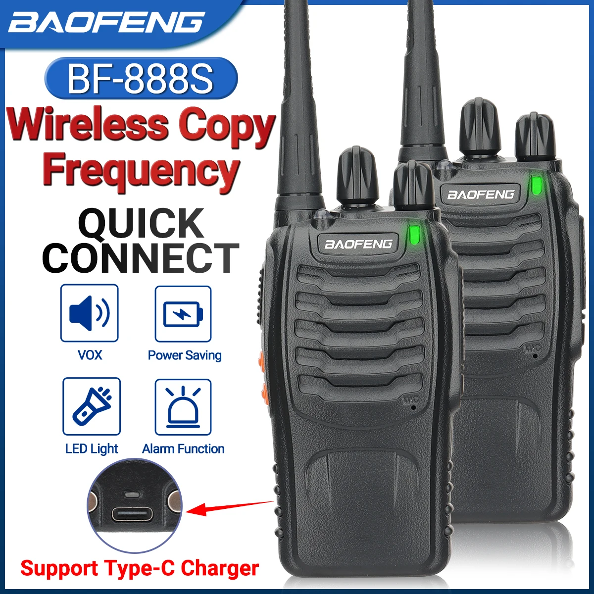 Baofeng-BF-888S-Pro-Walkie-Talkie-Wireless-Copy-Frequency-Long-Range ...