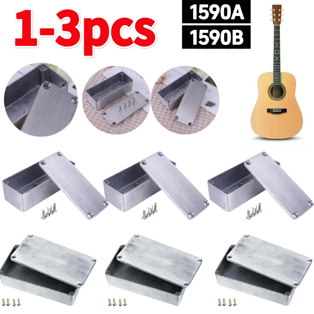1-3pcs Aluminum Stomp Box Effects 1590A 1590B Style Pedal Enclosure ...
