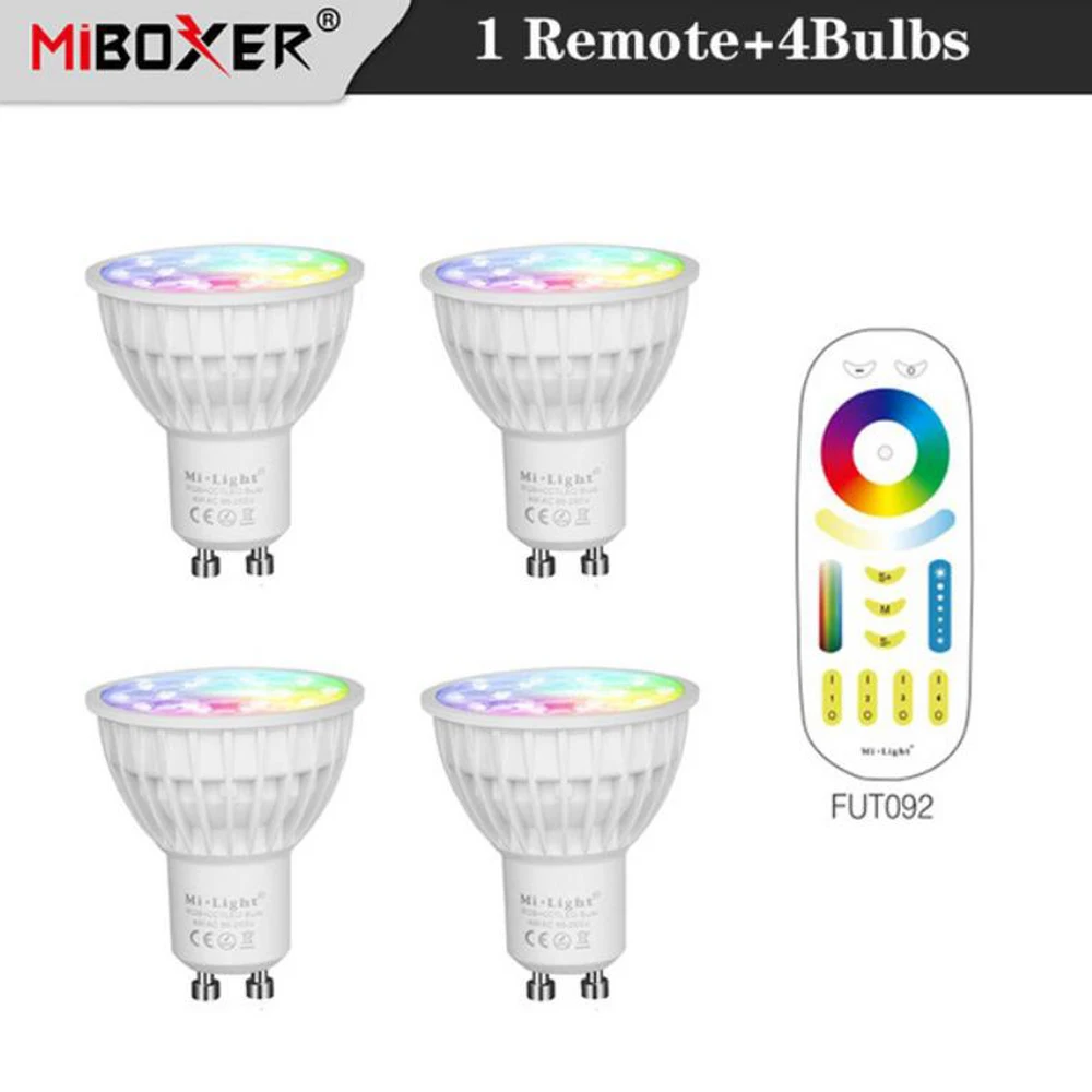 MiBoxer-4W-GU10-Dimmable-LED-Bulb-AC85-265V-RGBCCT-2700-6500K-WiFi ...