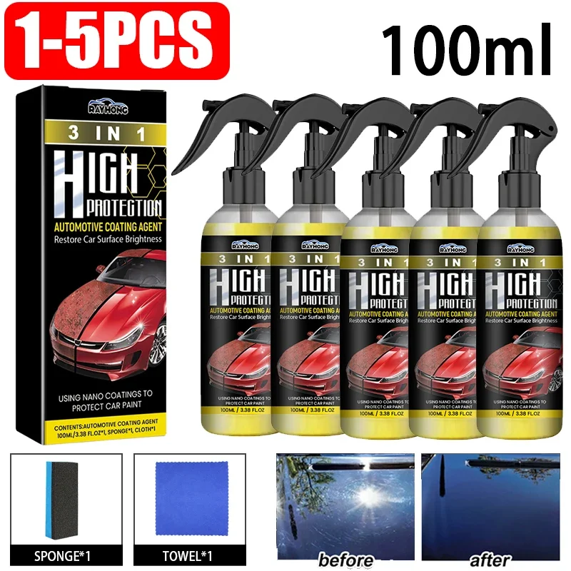 100ML-Quick-Ceramic-Coating-Nano-Spray-Kit-High-Protection-Car-Coating ...