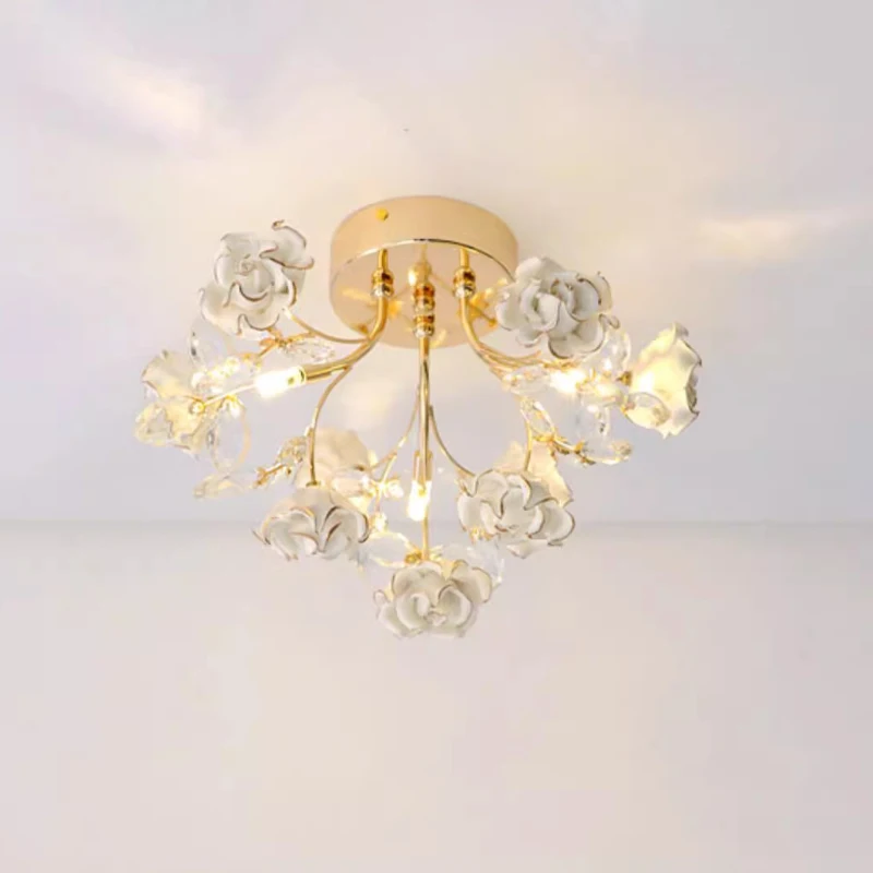 Romantic-Flower-Ceiling-Lamps-Pink-Princess-Room-Girl-Bedroom-Lamp ...