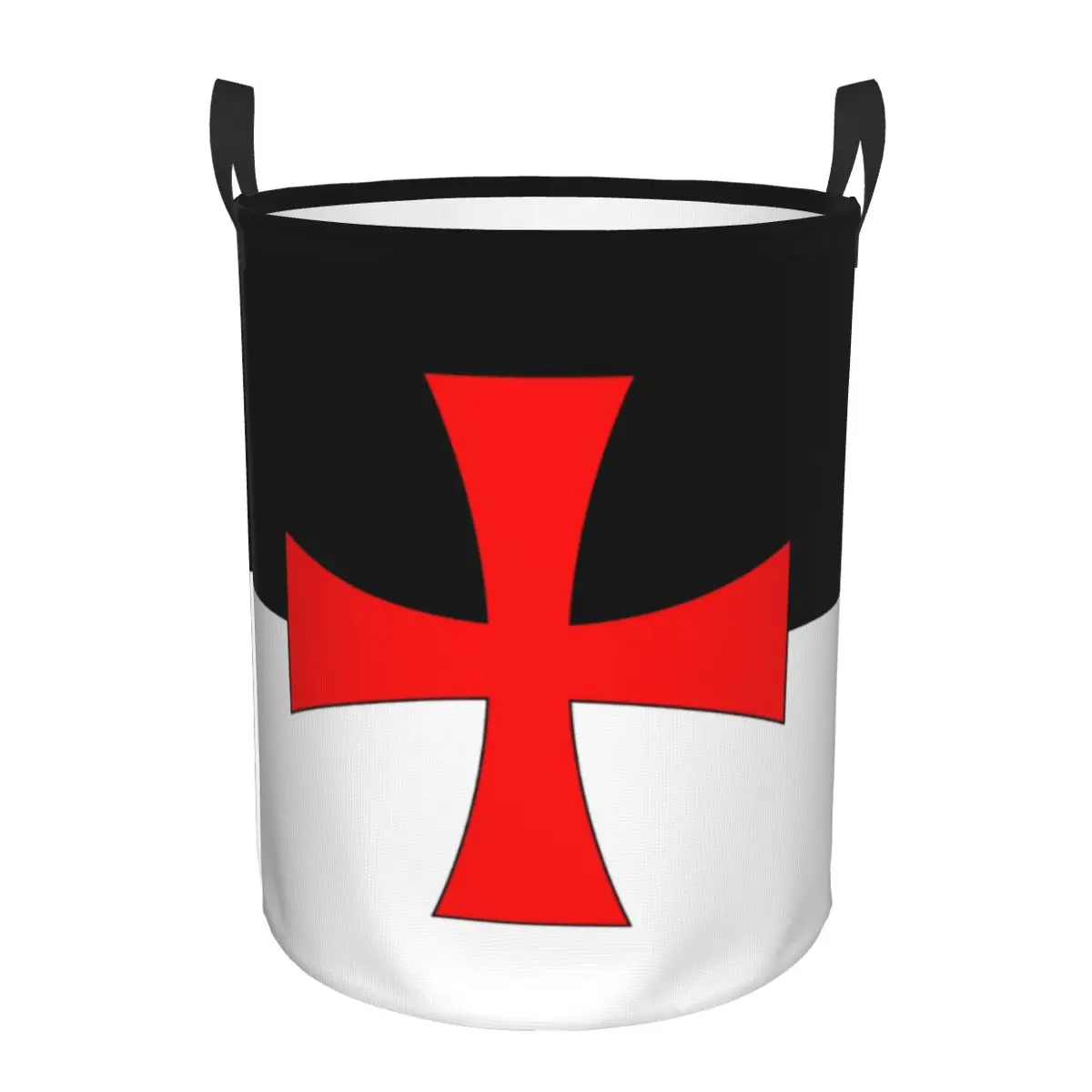 Knights-Templar-Flag-Laundry-Basket-Collapsible-Medieval-Warrior-Cross ...