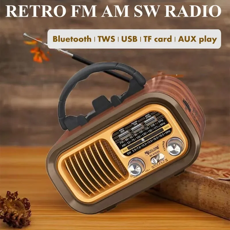 Portable-Vintage-Radio-High-Sensitivity-FM-AM-SW-Radios-TWS-Stereo ...