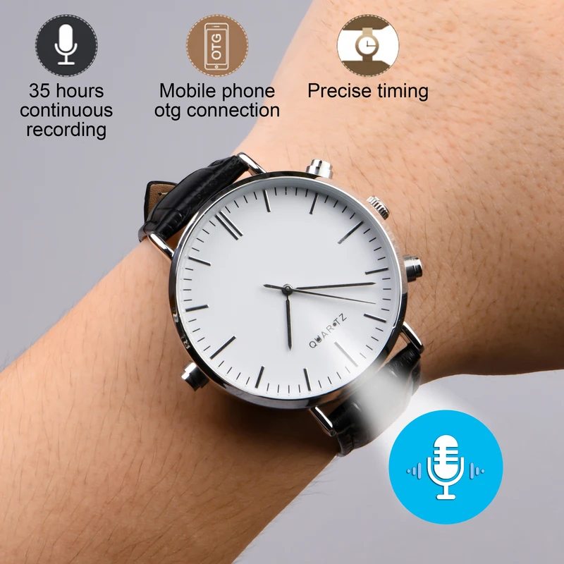 Men's Watch Recorder Mini Secret Recorder Portable Digital Recorder ...