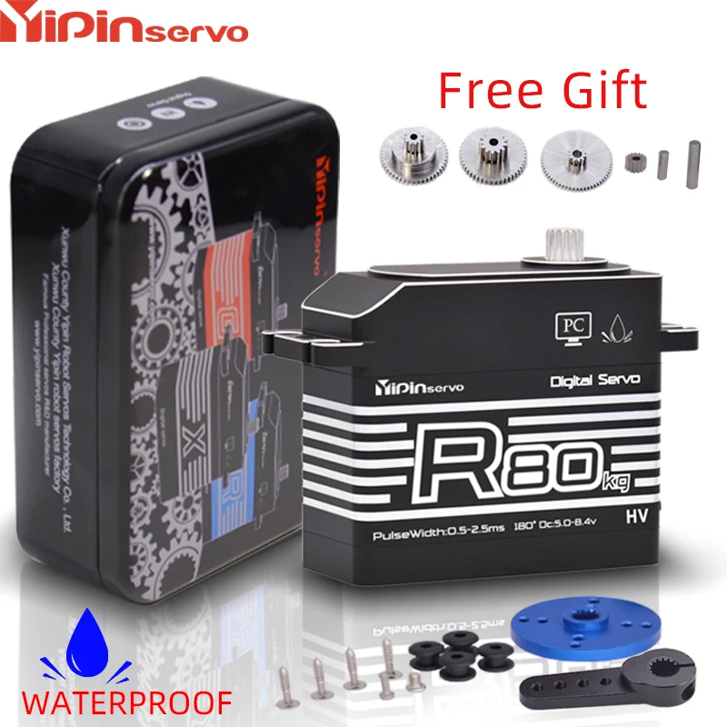 Yipinservo-1-5-RC-Servo-80kg-Large-Torque-6v-8-4v-Waterproof-Big-Model ...