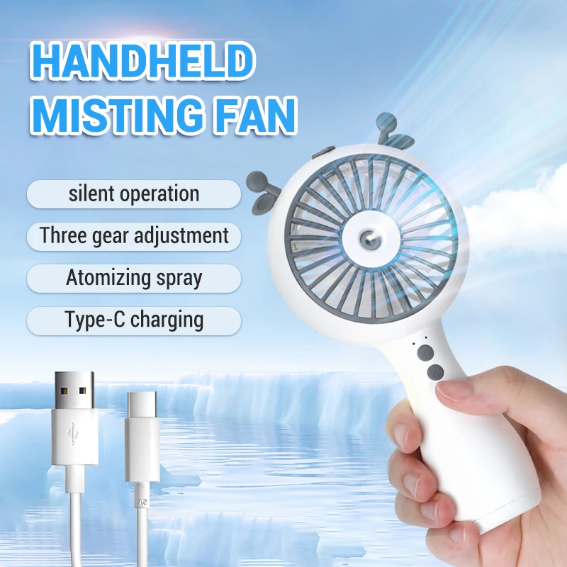 Mini-Portable-Electric-Fan-3-Speed-Spray-Water-Misting-Camping-USB-Air ...