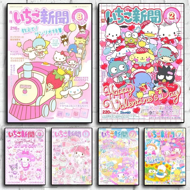 Anime Peripheral Sanrio Cartaz Pintura De Lona My Melody Cinnamoroll